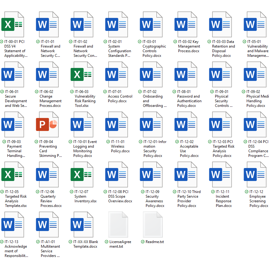 PCI V4 Policy Templates for ROC or SAQ D – PCI Policies
